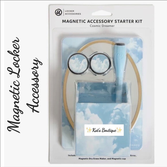 Other | 6 Pc Magnetic Locker Accessory Starter Kit Blue Sky Cosmic ...